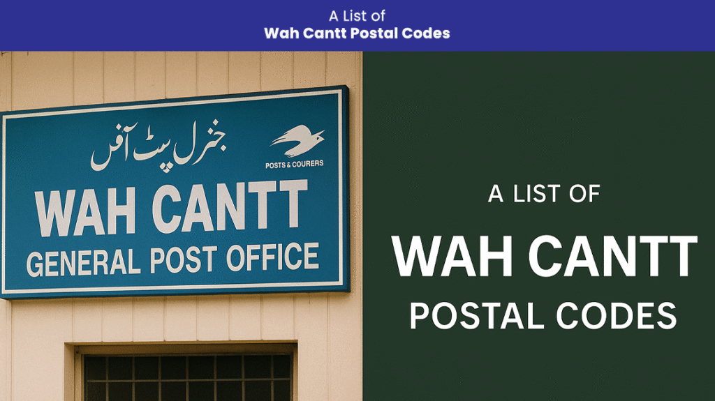 A List Of Wah Cantt Postal Codes - Silver City