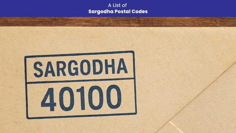 A List of Sargodha Postal Codes - Silver City