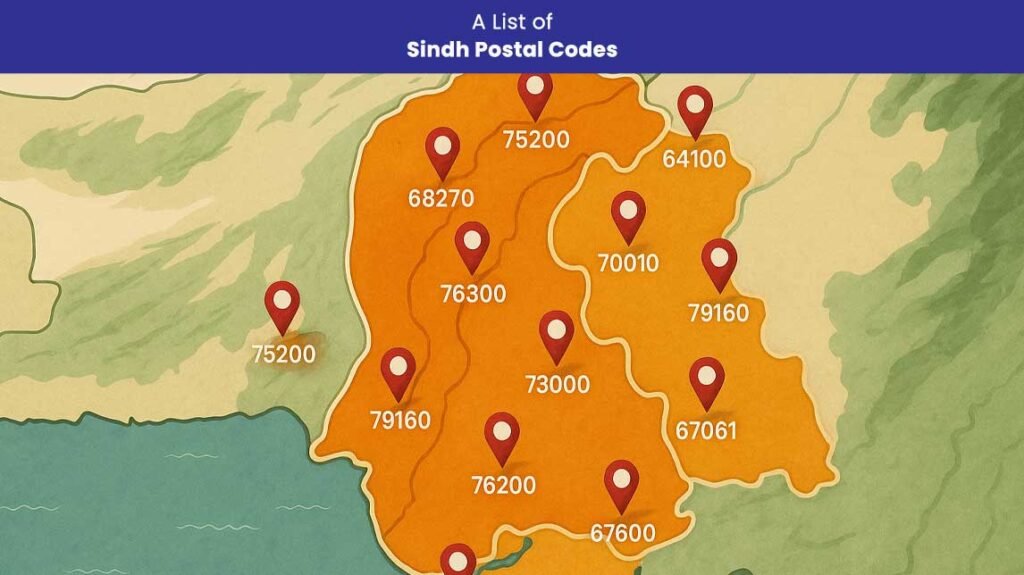 Complete List of Sindh Postal Codes 2025 | All Districts Zip Codes Pakistan